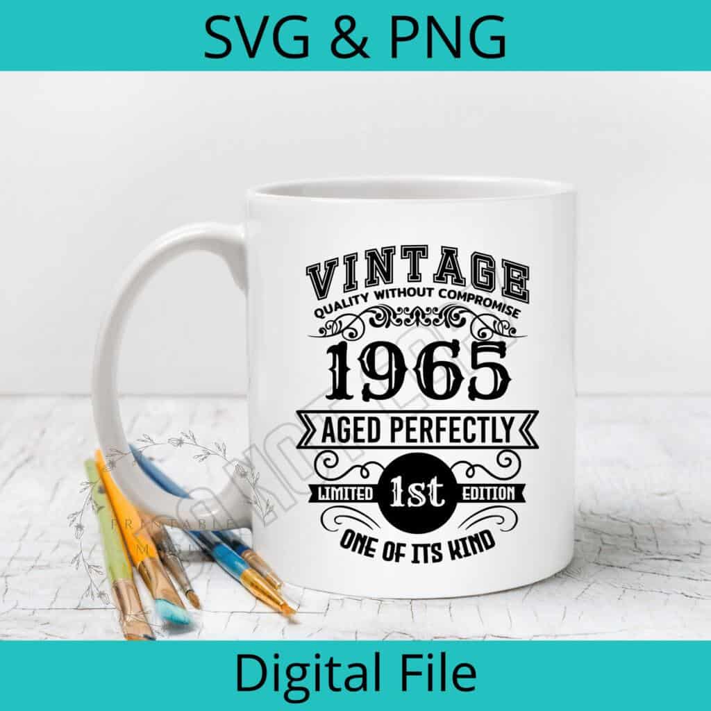 Vintage 1965 SVG/PNG Design - Printable-Magic